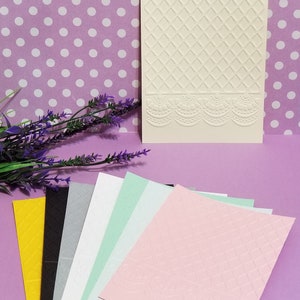 10 Embossed Scalloped Background | Embossed Card Front Topper ...