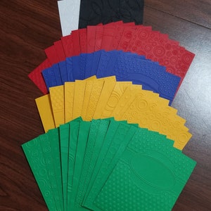 Set of 50 fifty Assorted Circle Pattern Embossed Cardstock Paper 4x6 ...
