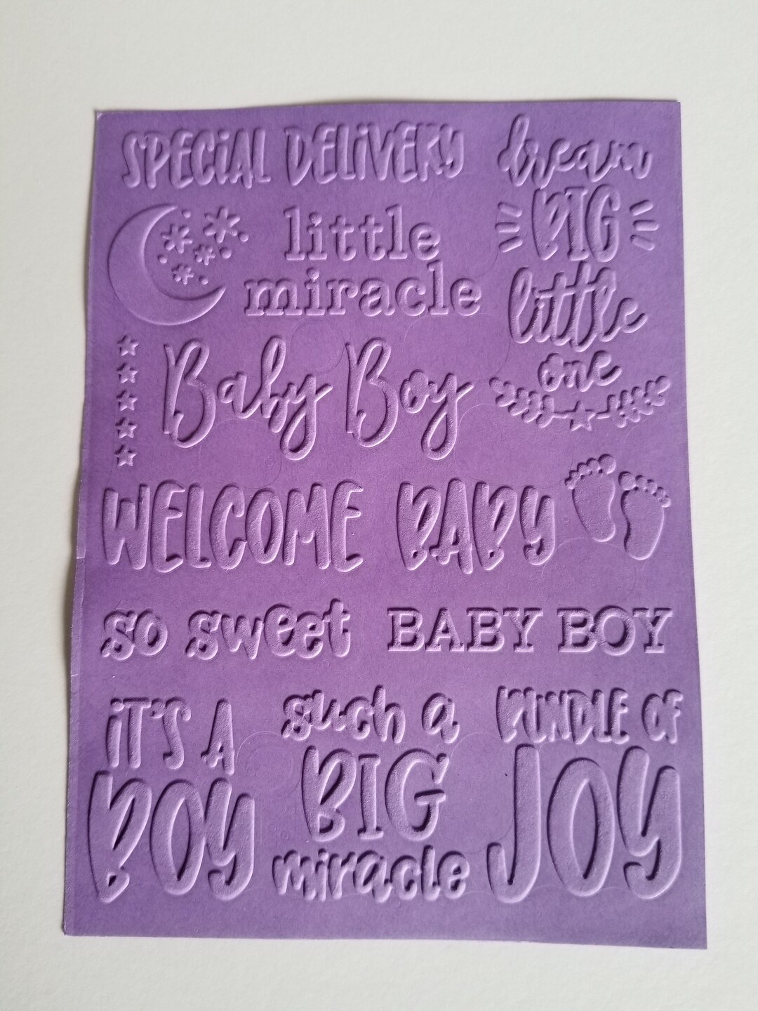 10 4x6 Embossed Baby Boy Background Cardstock, Junk Journal Embossed ...