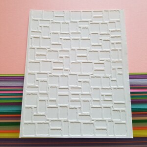 10 Embossed Lightweight Cardstock Brick Pattern Backgrounds | Embossed ...