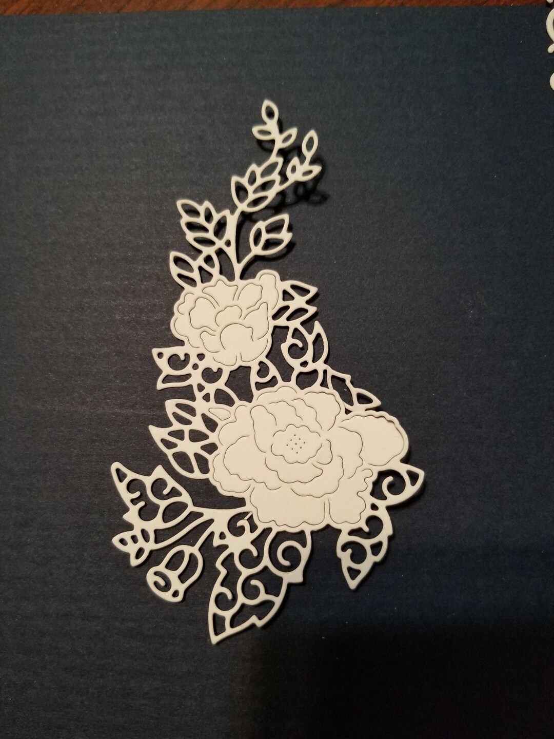 Die Cut Paper Lace Rose Embellishment Set of 6 - Etsy