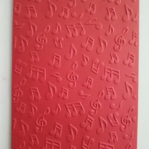10 Embossed Cardstock Music Background Sheets | Embossed Card Front ...