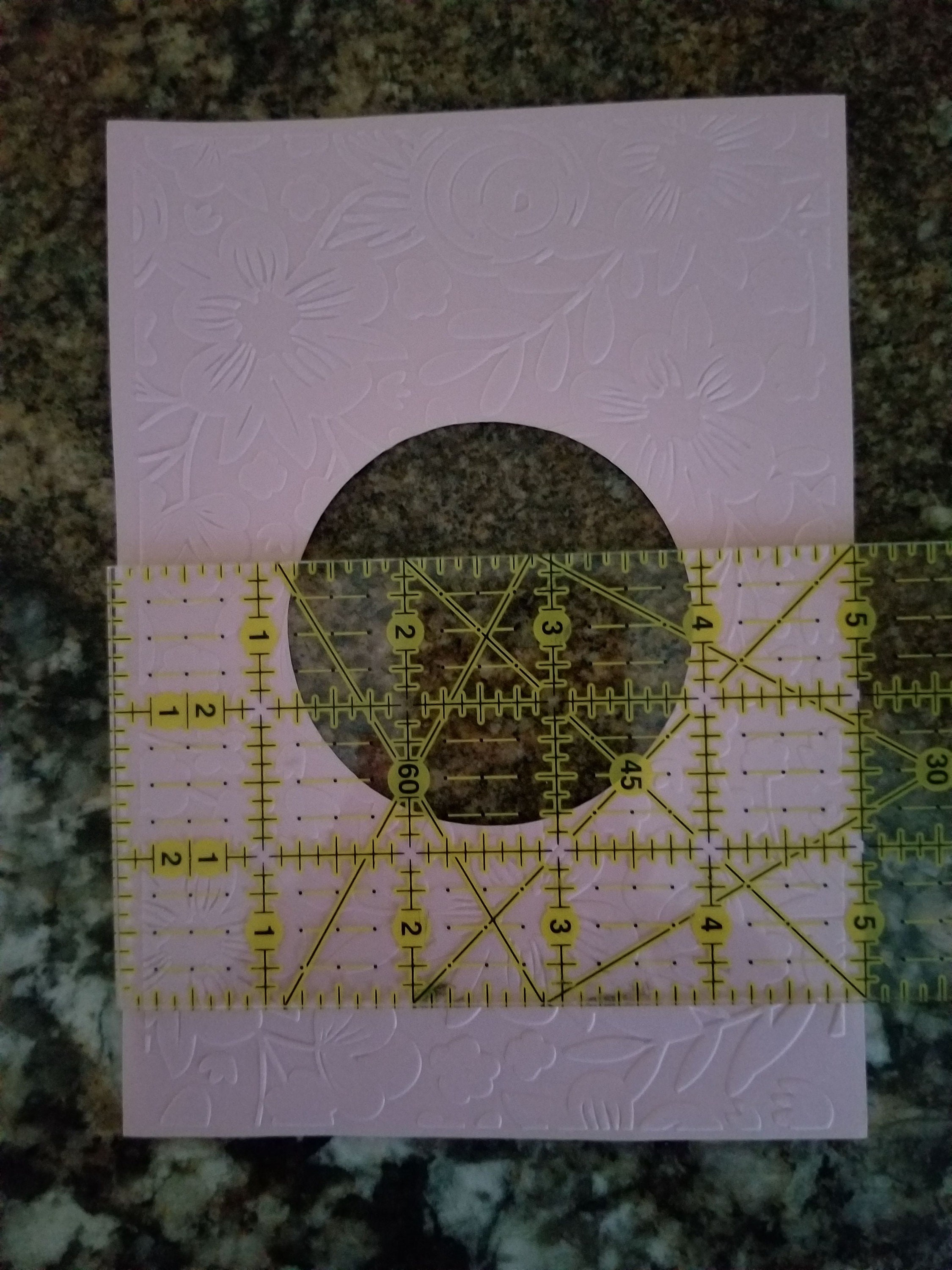 12 Embossed Cardstock Flower Background Sheets With Center Cut Window ...
