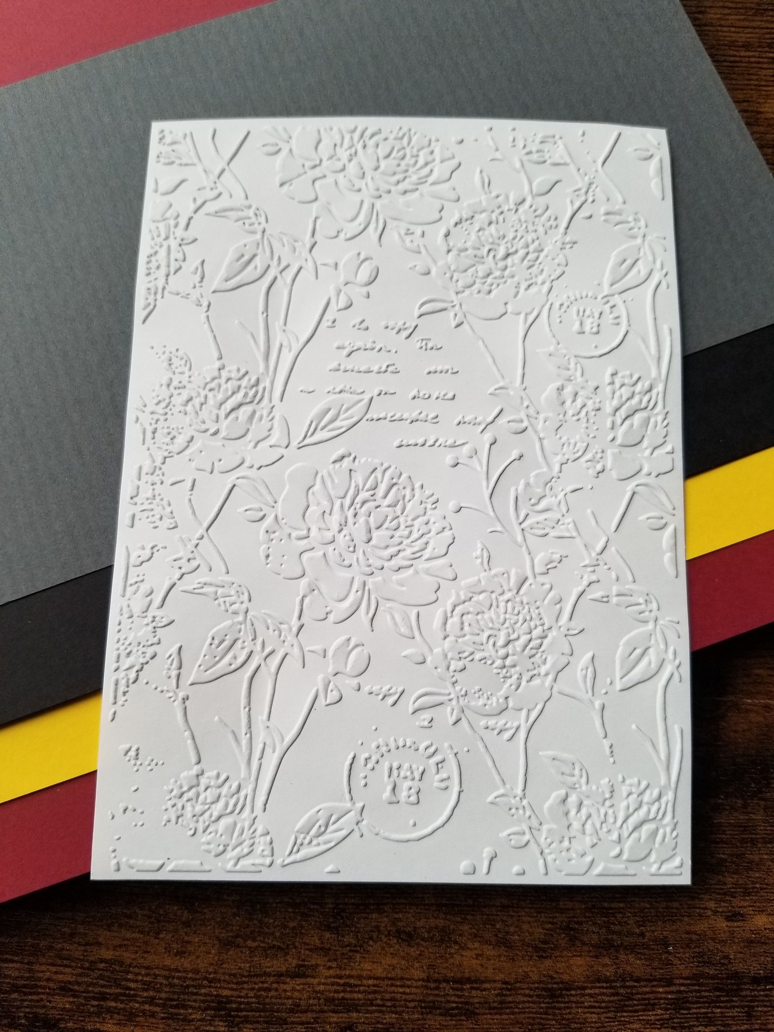 12 Embossed Floral Cardstock Backgrounds - Etsy