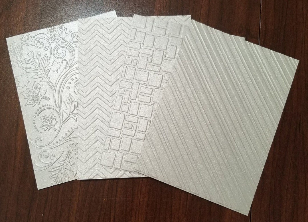 8 Embossed Cardstock Papers | Embossed Card Front Topper - Etsy