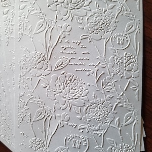 10 Embossed Floral Cardstock Backgrounds - Etsy