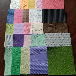Embossed Cardstock Paper Set: 5x5 Scrapbook & Junk Journal - Etsy