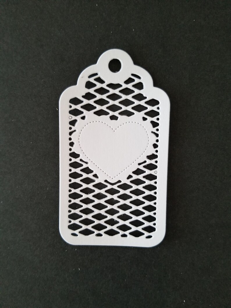 Die Cut Heart Tag Set - Etsy