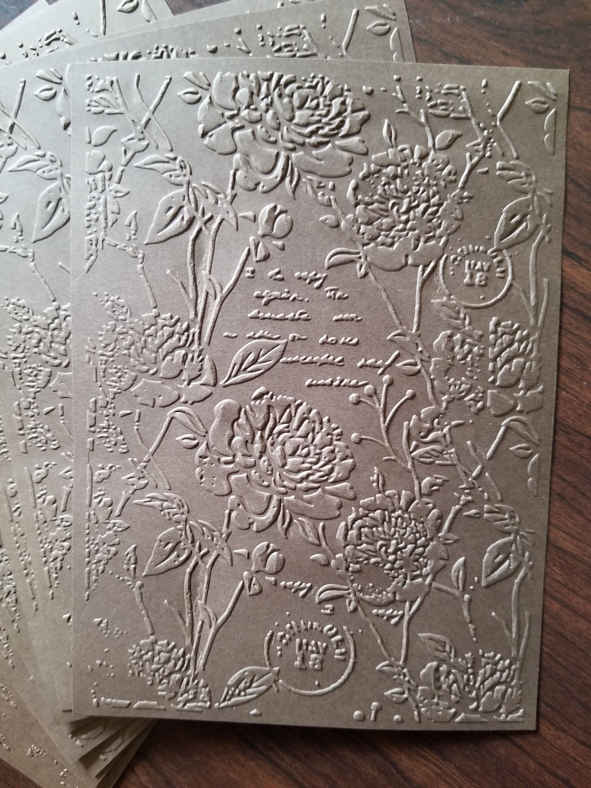10 Embossed Floral Cardstock Backgrounds - Etsy