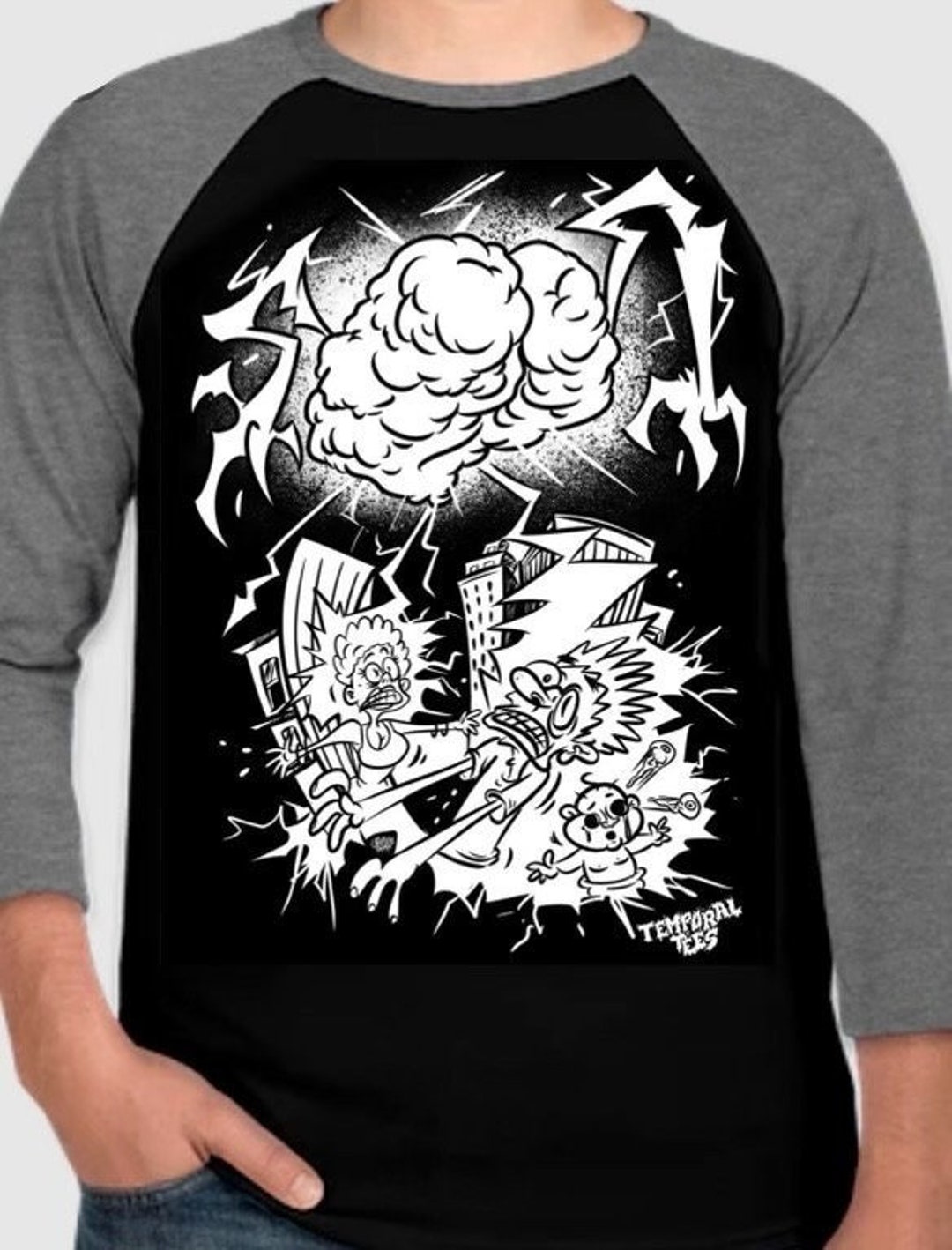 Brain Zap 3/4 Sleeve - Etsy