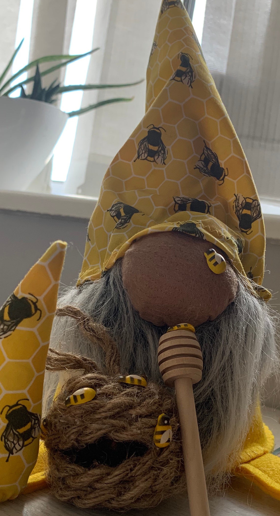 Honeycomb Bumble Bee Gonk Gnome Handmade with beehive | Etsy