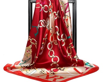 Bright Red Scarf | Etsy