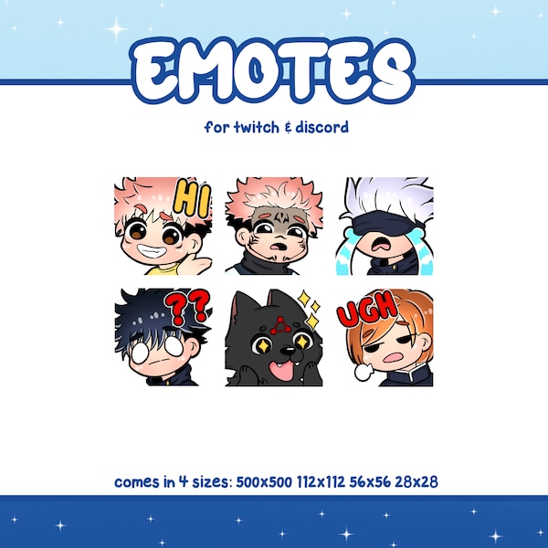 Jujutsu kaisen megumi emotes - Etsy.de
