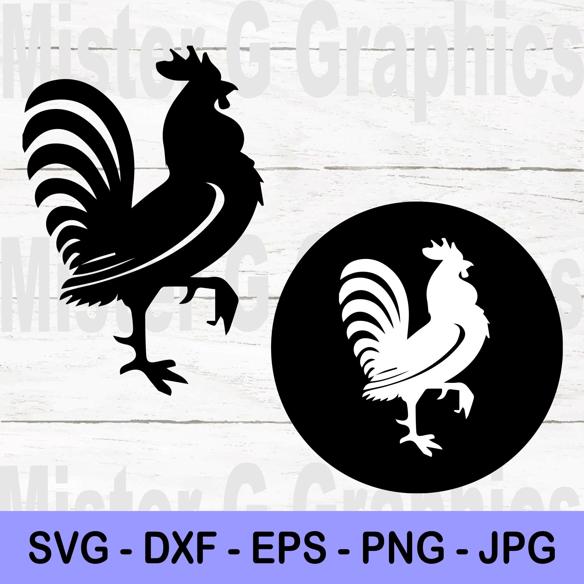 Visual Arts Rooster #5 SVG Rooster Svg Eps Rooster Cut Files For ...