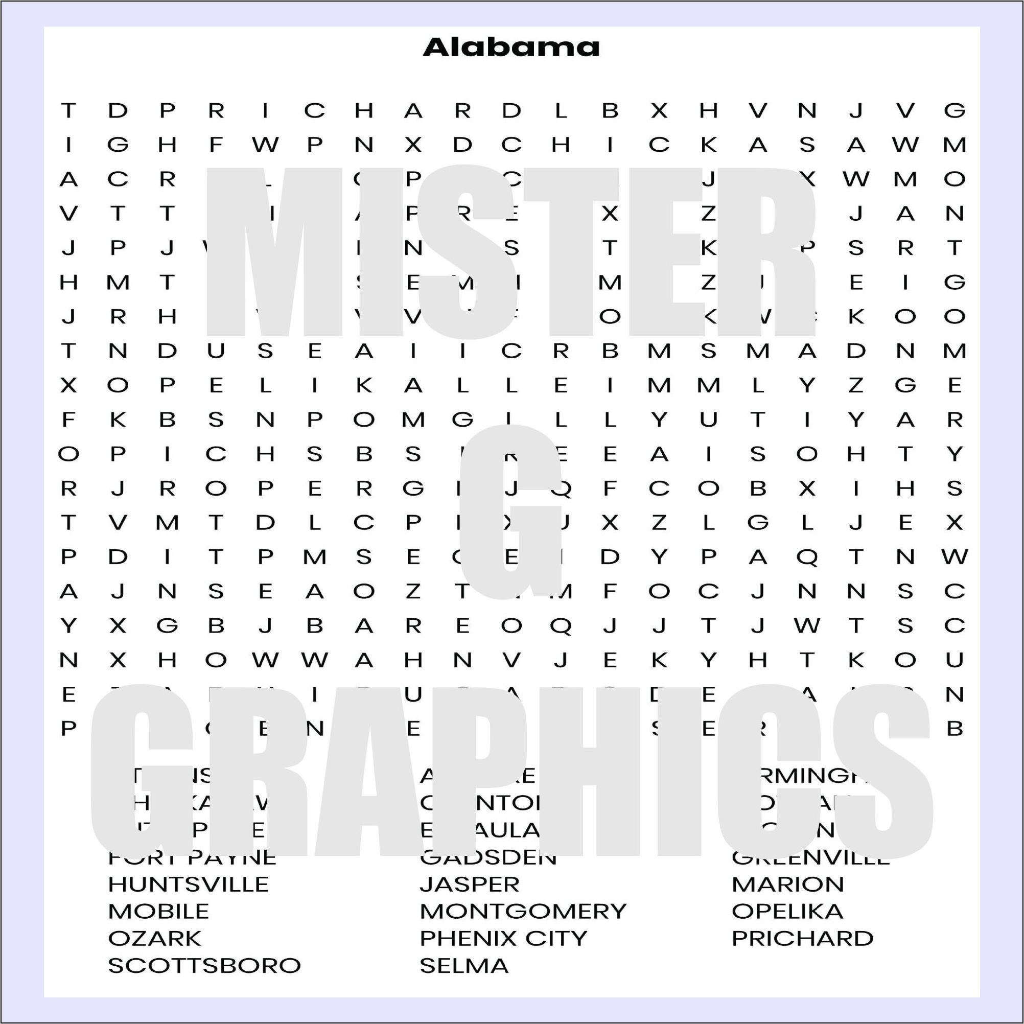 Word Search | Solve and Learn | States and Cities | 50 Large Print ...
