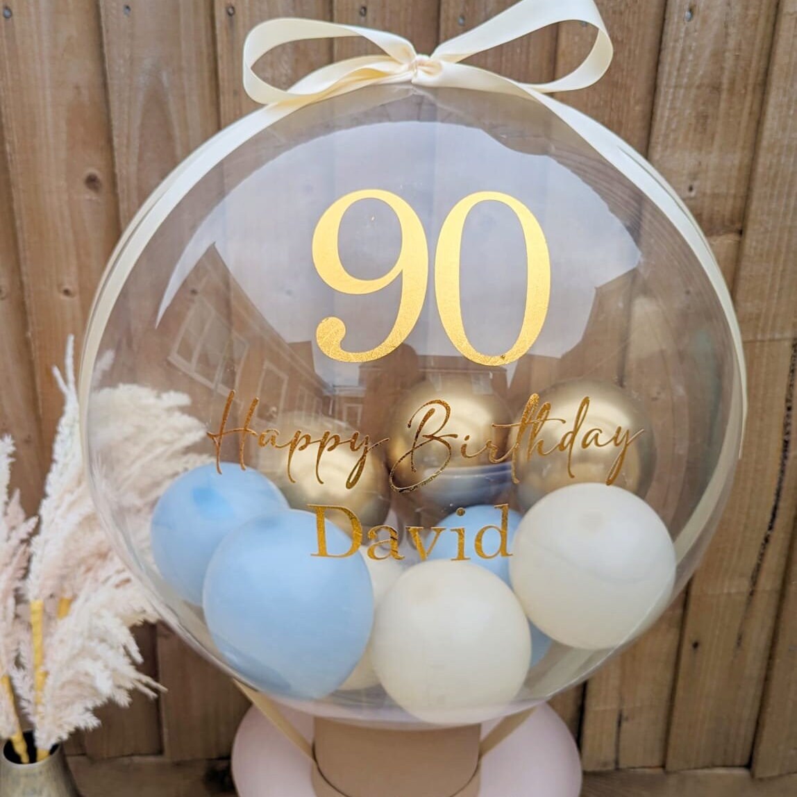 Personalised Bubble Balloon Hat Box for Birthday, Anniversary ...
