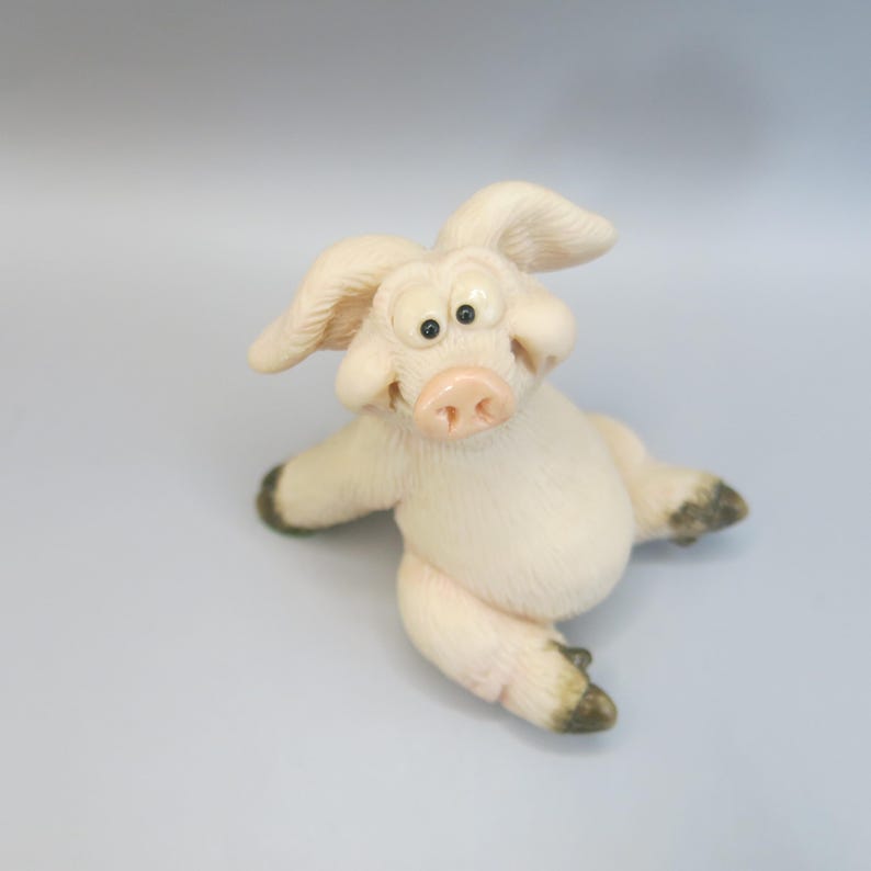 Vintage Pig Figurine - 'piggin' Stuffed!' - David Corbridge - 1997 ...