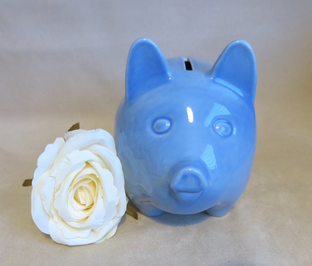 Vintage Wade Piggy Bank: Collectible Blue Ceramic Money Box - Etsy