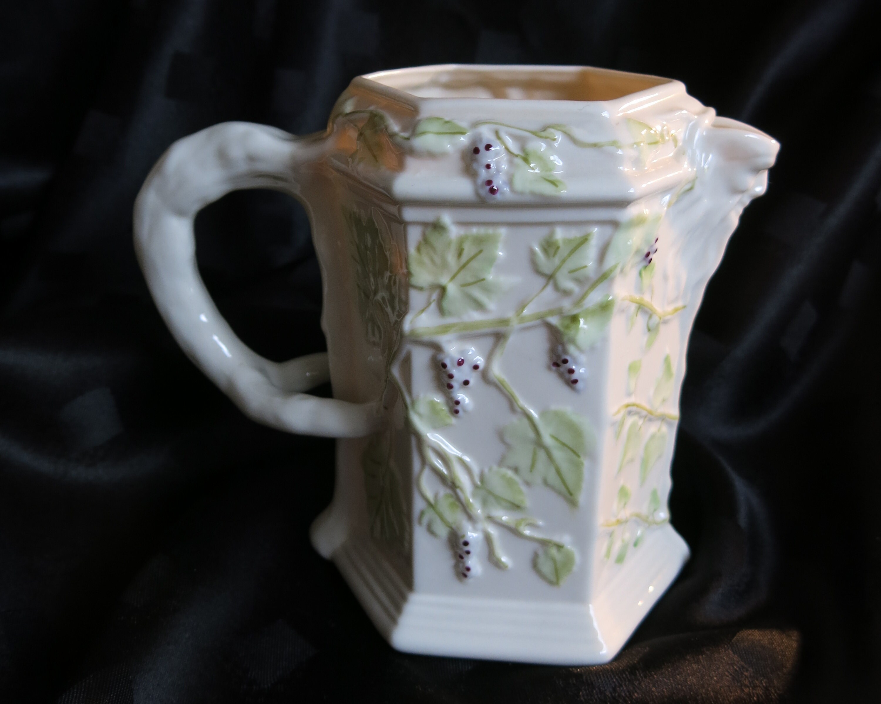 Rare Vintage Belleek Ireland Pitcher with face of bearded | Etsy