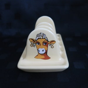 Vintage Wade Yellow Cow Toast Rack - Fun Gift - Etsy