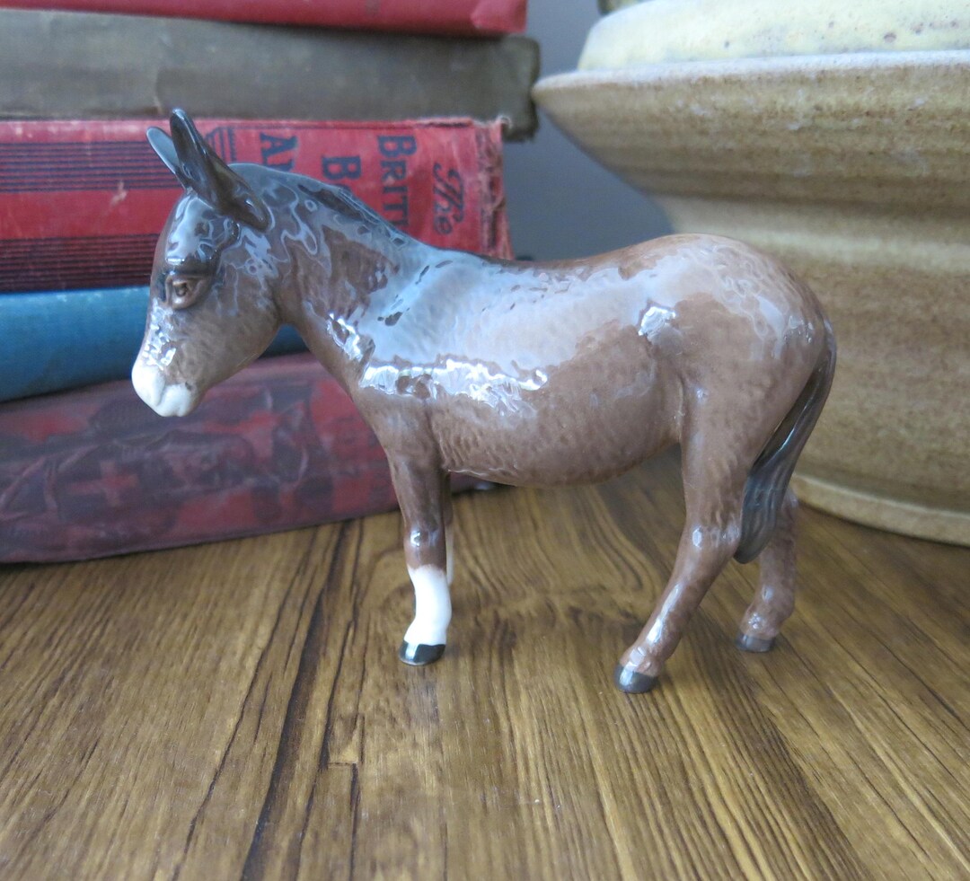 Vintage Beswick Standing Donkey Ornament/figurine 11 1/2 Cm High ...