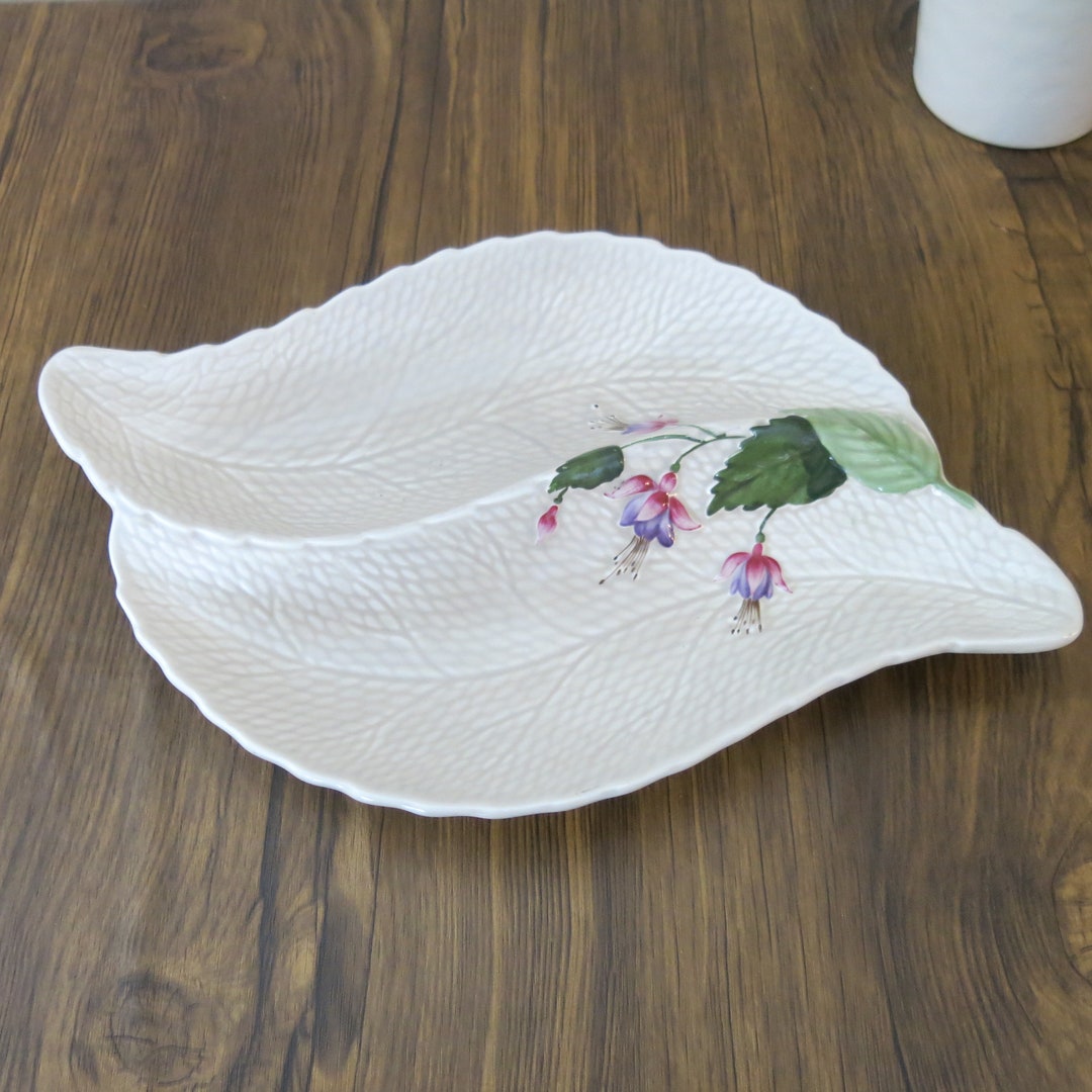 Vintage Hors Doeuvres/trinket Dish by Crown Devon Fuchsia Design Leaf ...