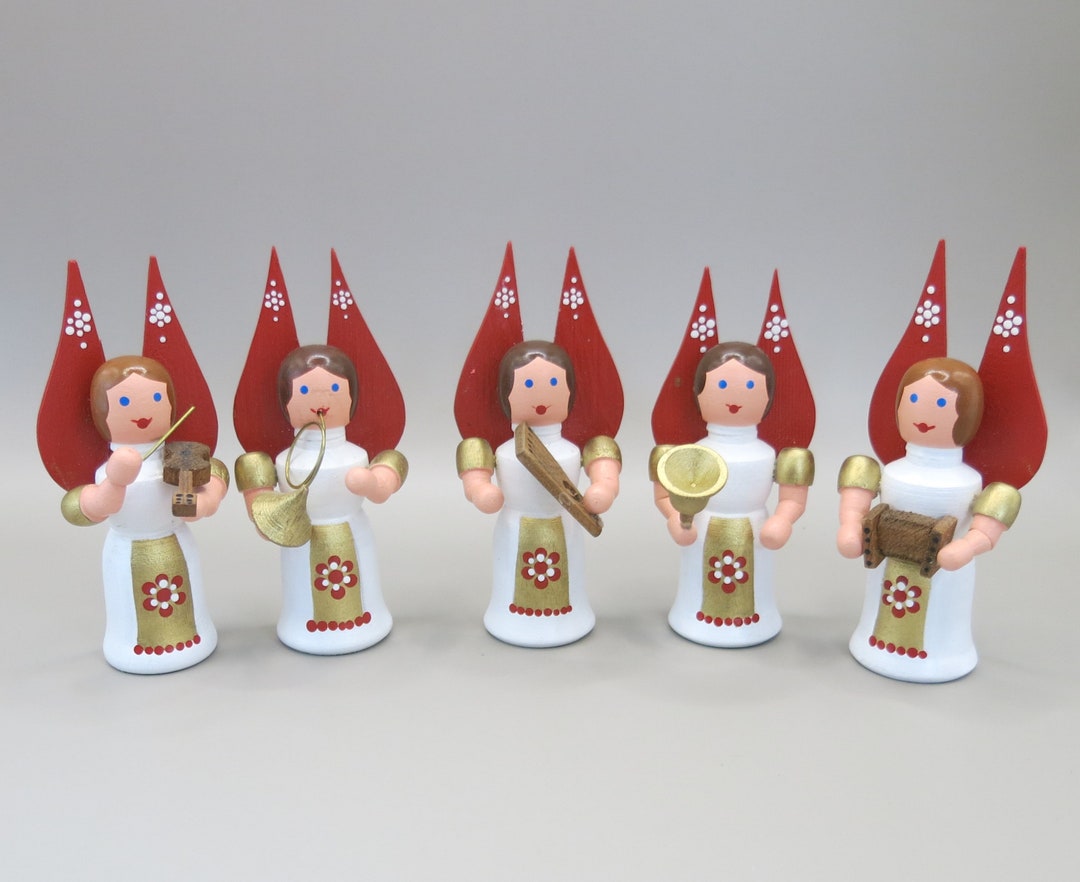 Christmas Decor - Vintage Angel Band - 5 X Angels - Made in Germany ...