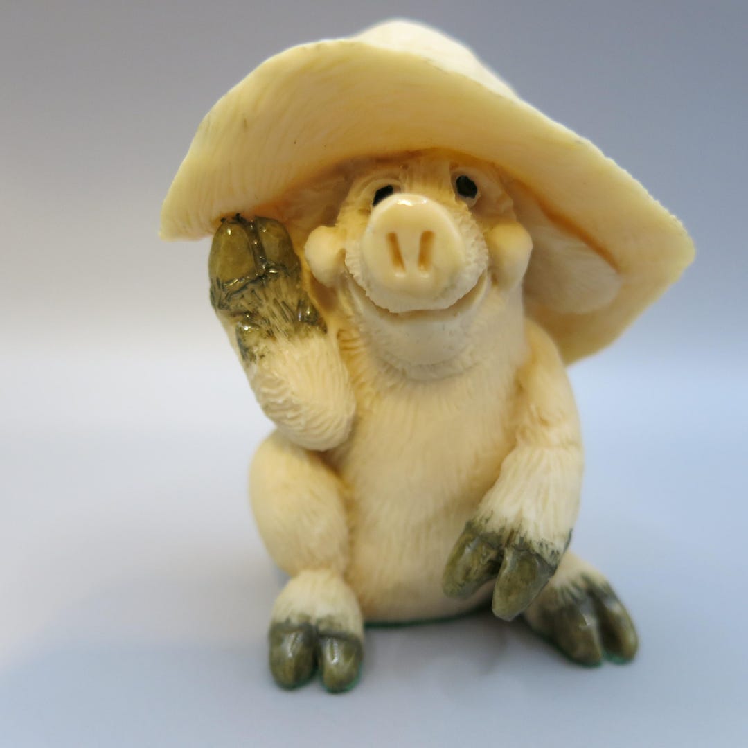 Vintage Piggin Figurine - Piggin Poser - Collectible - 1993 - Hand Made ...