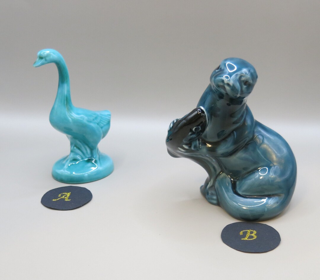Vintage Poole Pottery Otter and Anglia Pottery Goose Figurines - Etsy