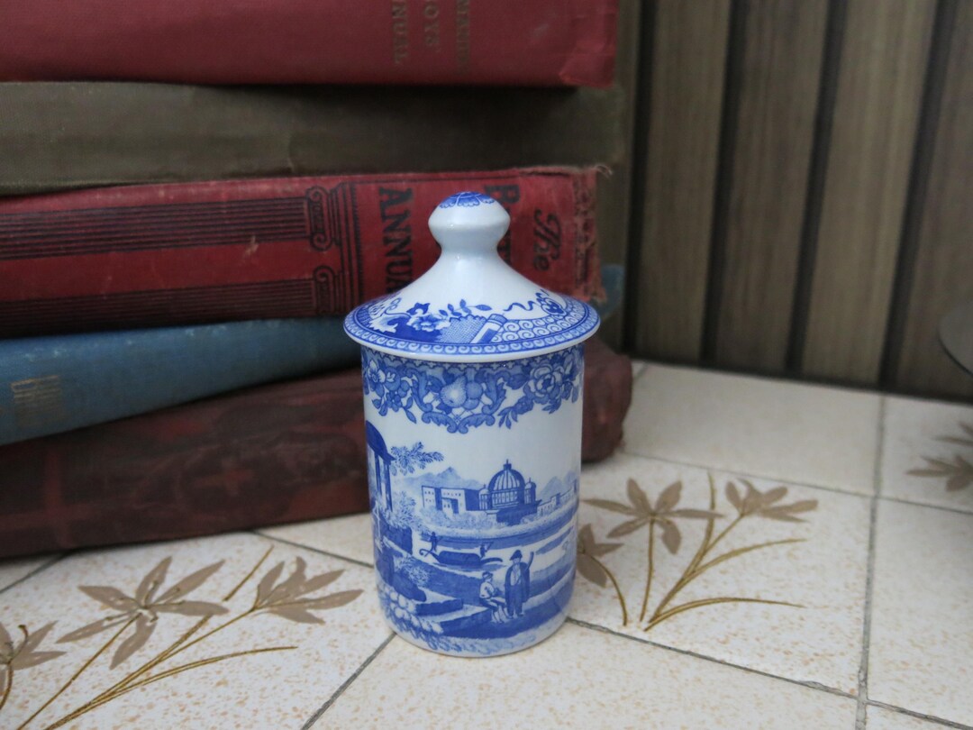 Vintage Spode Spice Jar - Blue and White - Venetian Scenes -the Spode ...