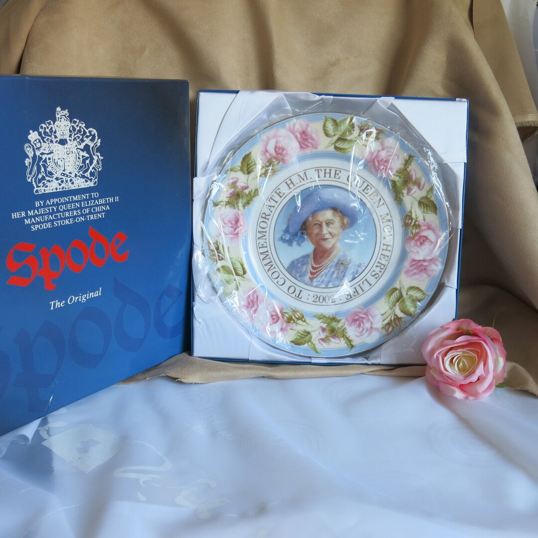 Vintage Queen Mother Plate - Spode Limited Edition - to Commemorate H M ...