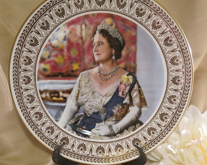 Queen Elizabeth Queen Mother Plate, 90th Birthday Plate Queen Mum ...