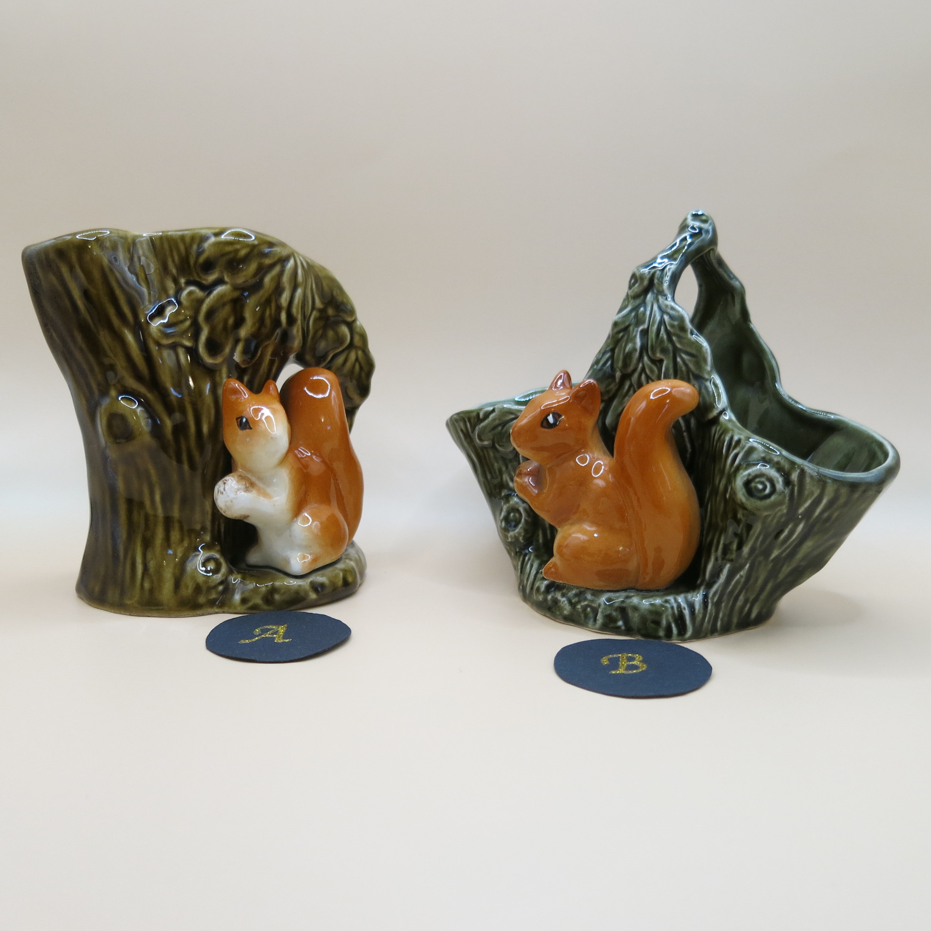 Sylvac Vases A Squirrel Vase B Squirrel Posy Basket - Etsy