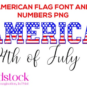 AMERICAN FLAG 4th of July Alphabet & Numbers SVG Bundle Patriotic ...