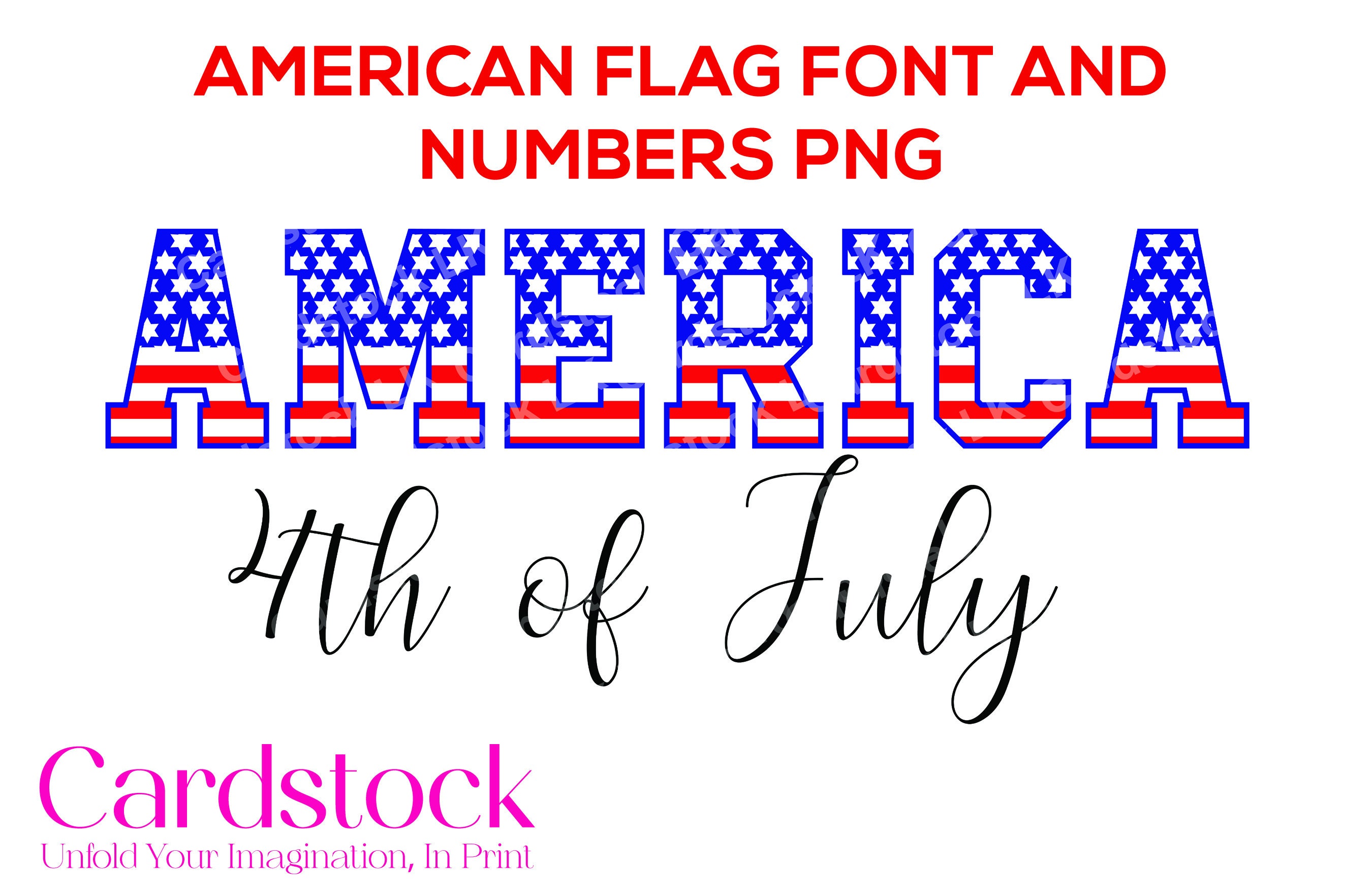 AMERICAN FLAG 4th of July Alphabet & Numbers SVG Bundle Patriotic ...
