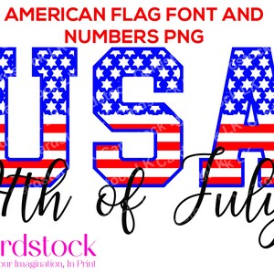 AMERICAN FLAG 4th of July Alphabet & Numbers SVG Bundle Patriotic ...