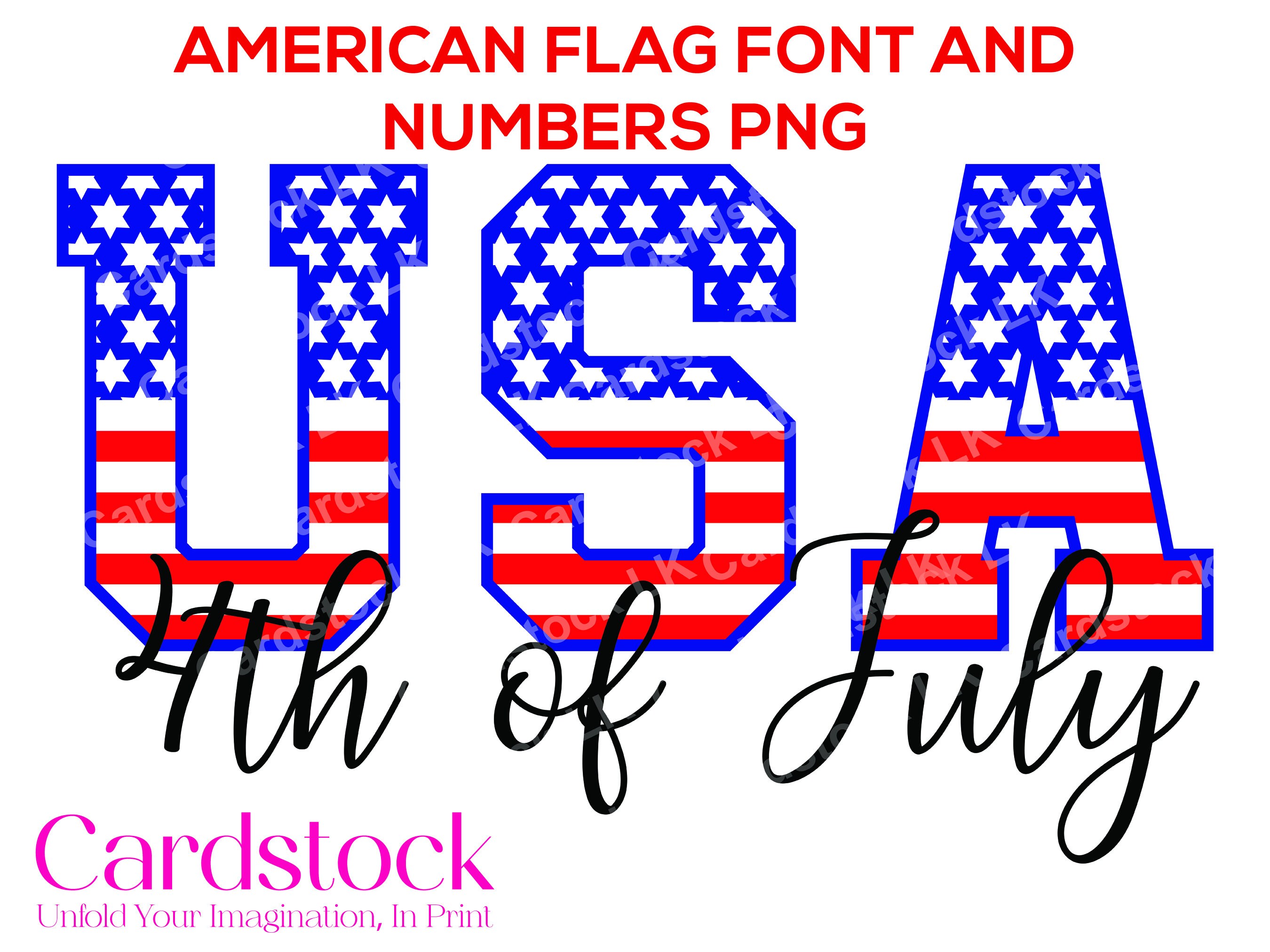 AMERICAN FLAG 4th of July Alphabet & Numbers SVG Bundle Patriotic ...