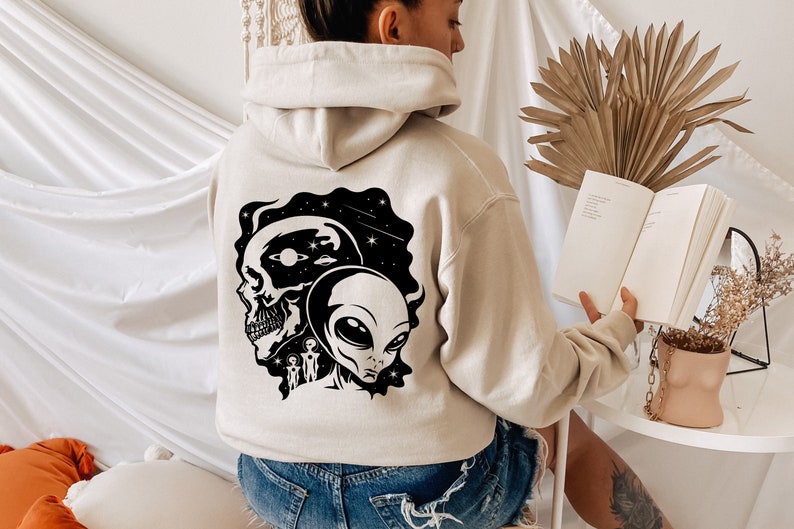 Alien Hoodie UFO Hoodie Stay Weird Hoodie Space Hoodie - Etsy