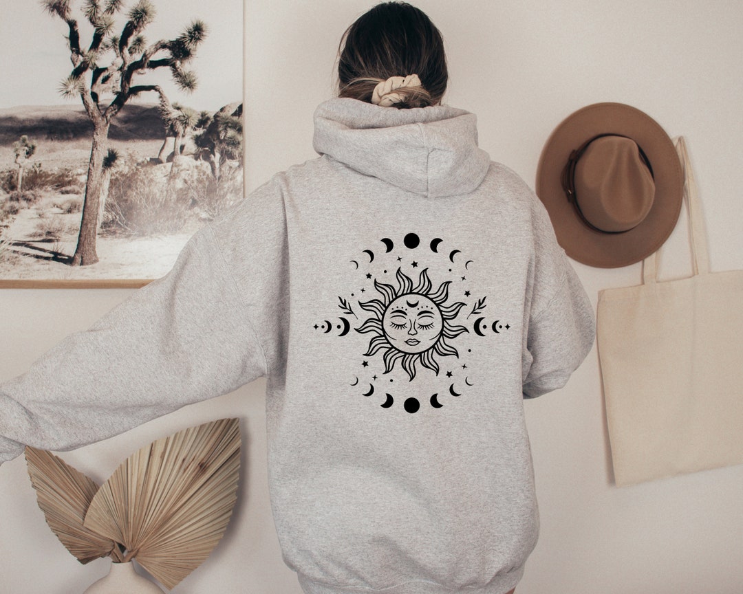Live by the Sun Moon Sweatshirt, Sun and Moon Hoodie, Witchy Sweatshirt ...