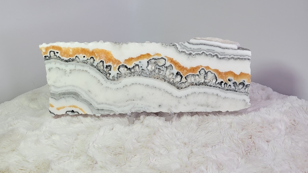 Zebra Calcite, Phantom Calcite Slab, Black Calcite, Banded Calcite - Etsy