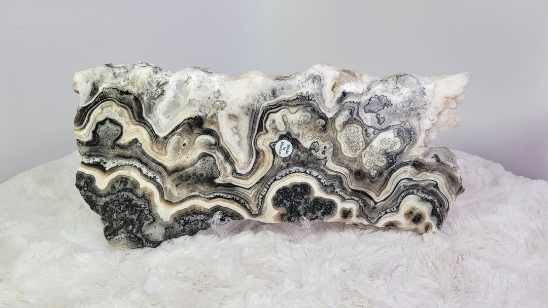 Zebra Calcite, Phantom Calcite Slab, Black Calcite, Banded Calcite - Etsy