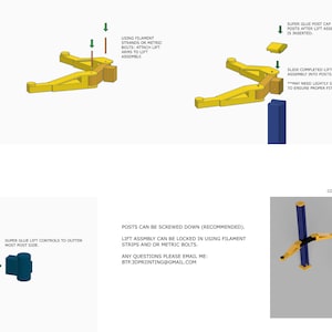 SM 2 Post Lift STL File for RC Vehicles, Scale Garages, Dollhouse ...