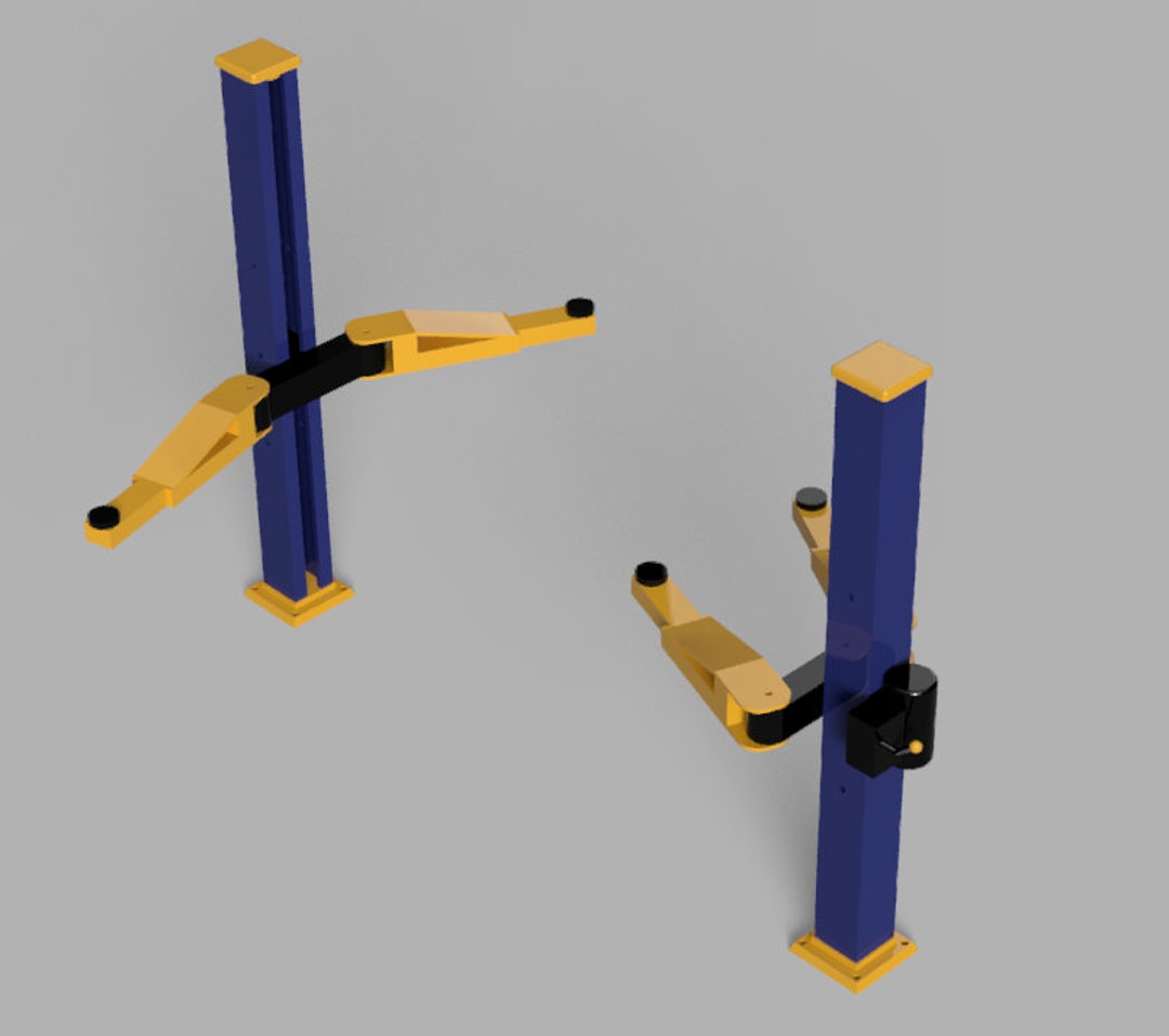SM 2 Post Lift STL File for RC Vehicles, Scale Garages, Dollhouse ...