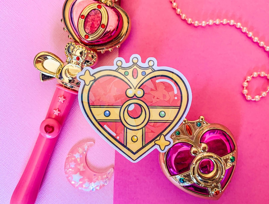 Cosmic Heart Locket Magical Girl Holographic Vinyl Waterproof Anime ...