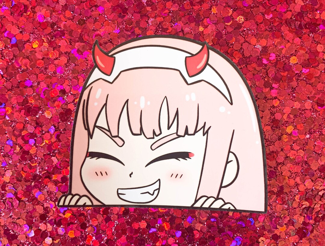 Darling Zero Two Peeker Waterproof Glossy Vinyl Sticker - Etsy