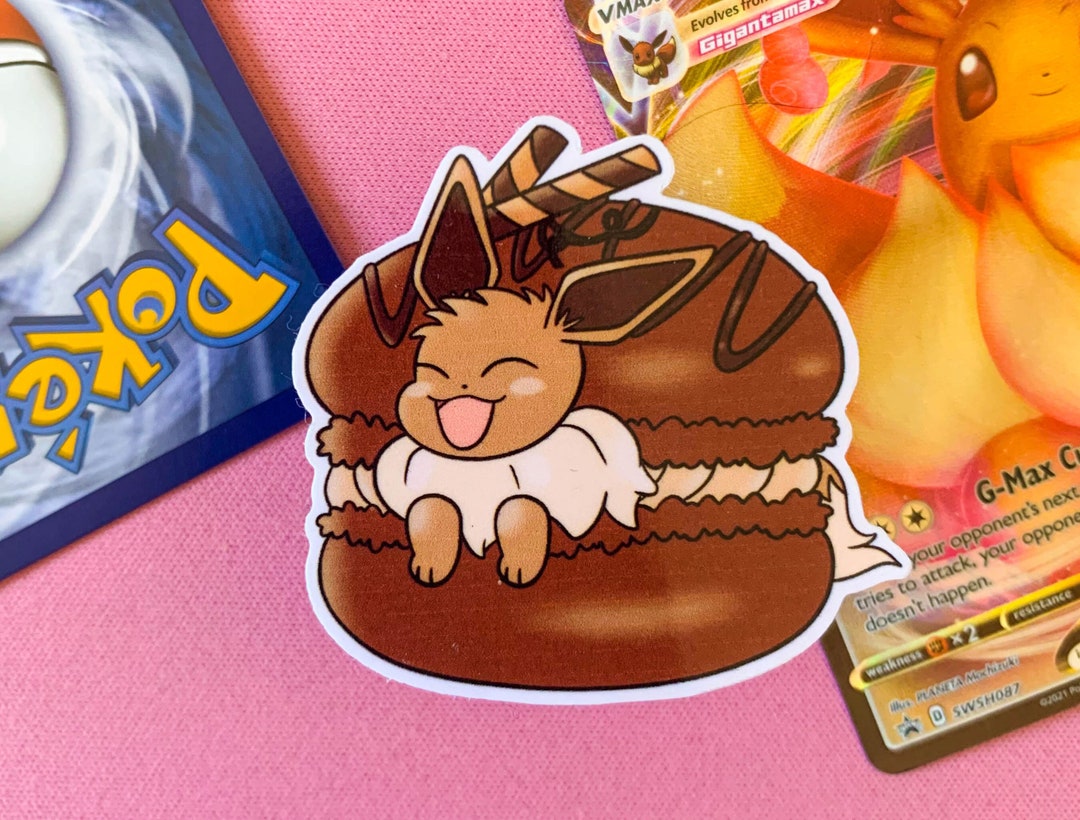 Eeveelutions Macaron Stickers ~ Eevee, Flareon, Jolteon, Vaporeon ...