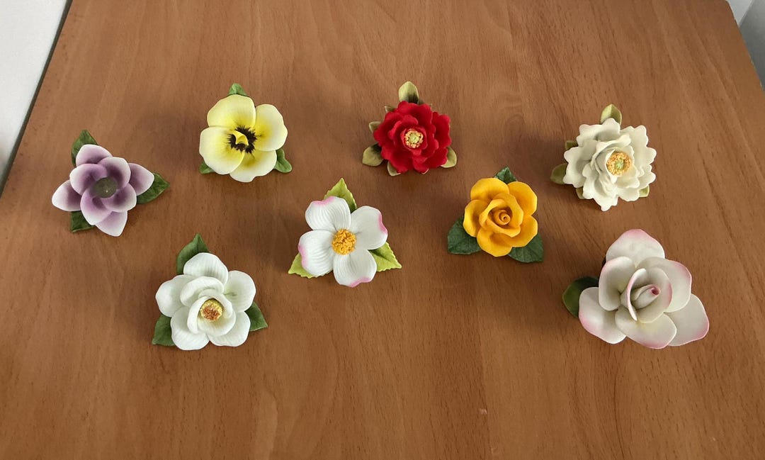 Selection of Vintage Porcelain Flower Figurines by Andrea Sadek - Etsy