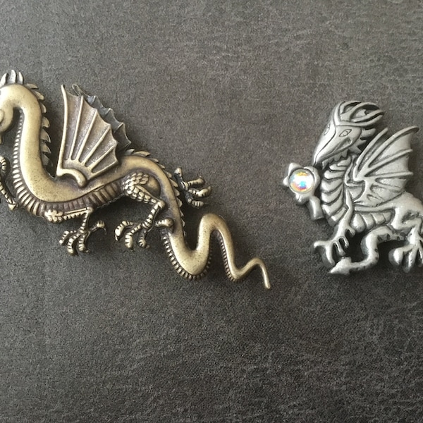 Dragon Brooch - Etsy