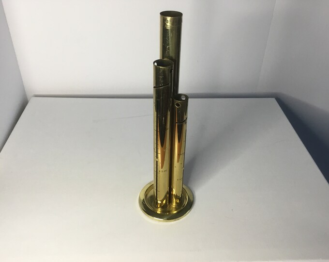 Vintage Brass Tube Coin Bank - Etsy