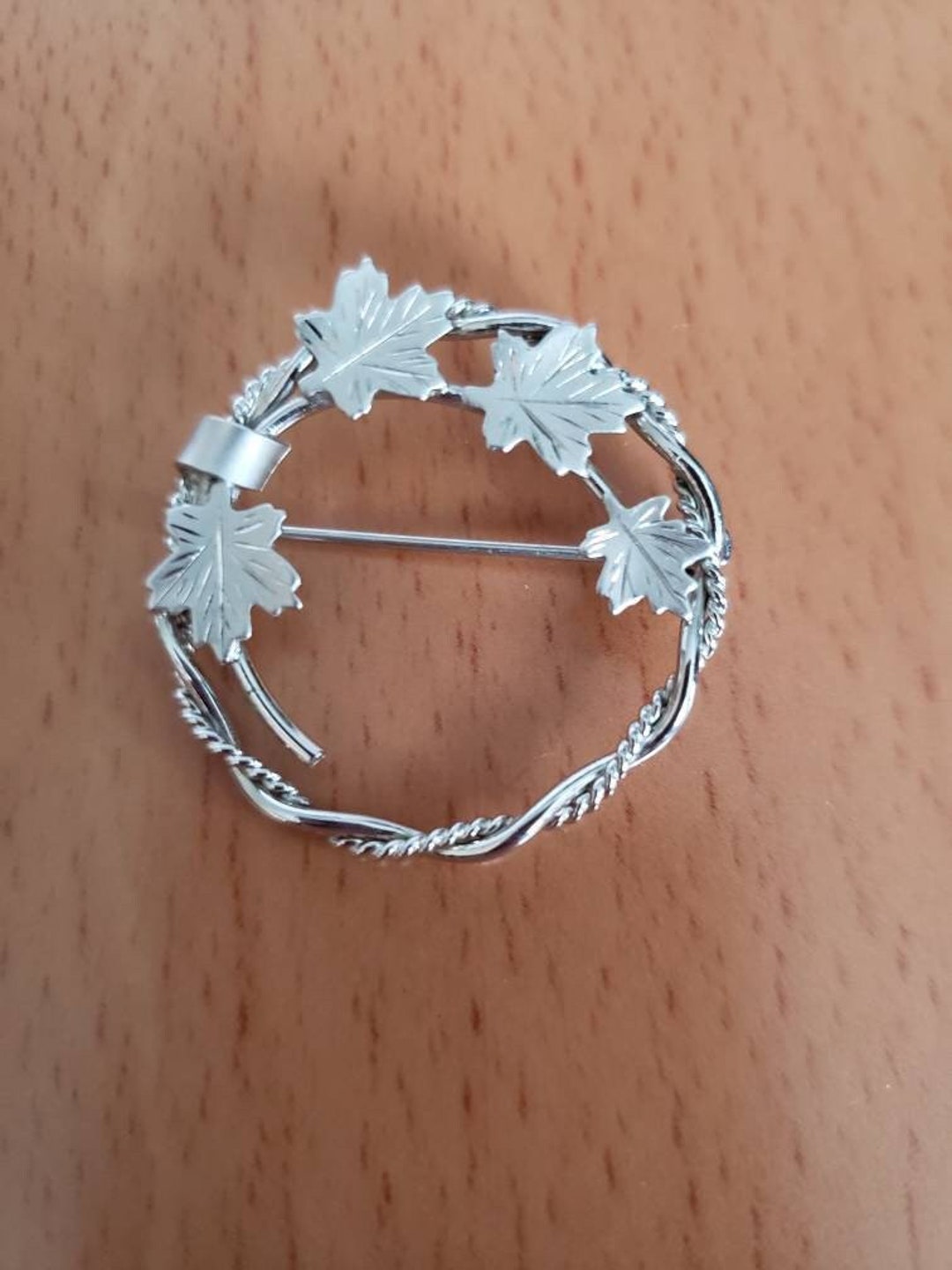 Vintage Bond Boyd Circle Pin Canadian Maple Leaves Sterling Silver - Etsy